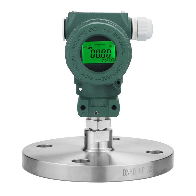 Flange Base Hydraulic Pressure Water Oil Sensor 0.5%FS Electric ...