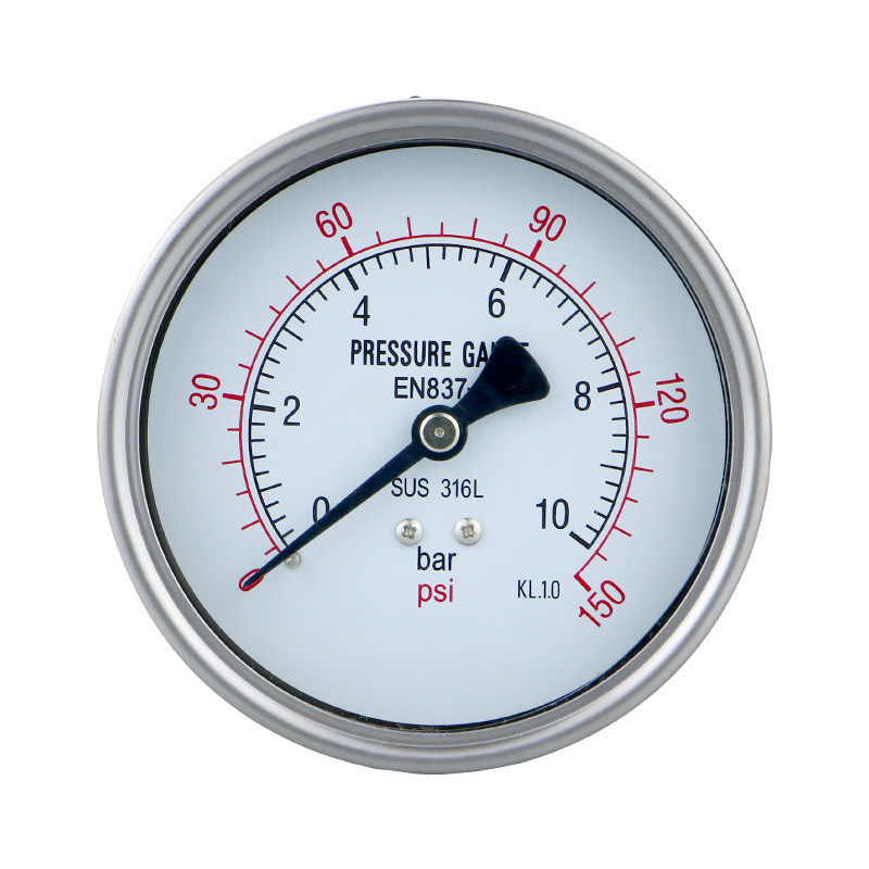 High Precision 100mm Stainless Steel Pressure Gauge 1-2500bar for Gas ...