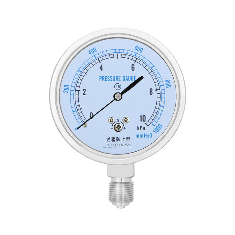 All Stainless Steel Capsule Micro Manometer Pressure Gauge for Gas ...