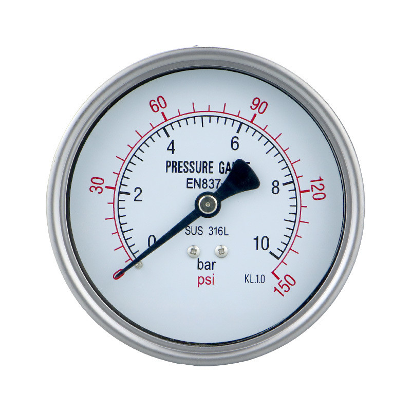 High Precision 100mm Stainless Steel Pressure Gauge 1-2500bar for Gas ...