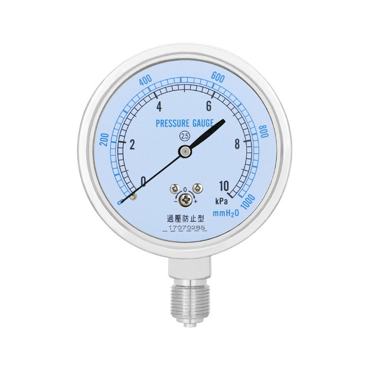 All Stainless Steel Capsule Micro Manometer Pressure Gauge for Gas ...