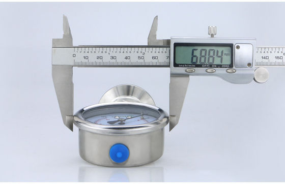 62.5mm Diaphragm Industrial Manometer Precision 2.5% Hydraulic Pressure ...